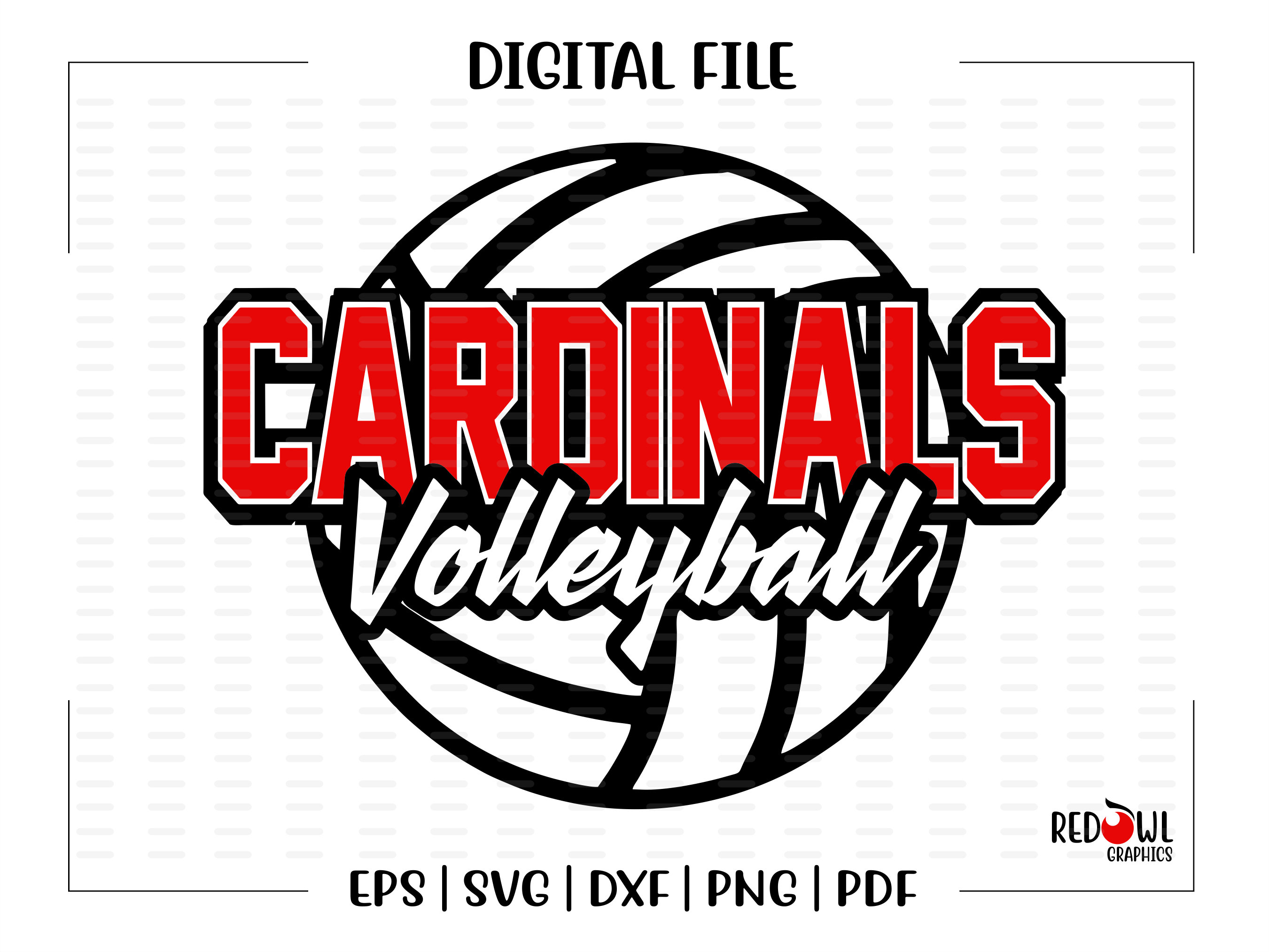 Volleyball Svg, Cardinal Volleyball Svg, Cardinal, Cardinals ...