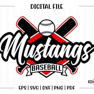 Mustang Baseball Svg Baseball Svg Mustang Mustangs - Etsy