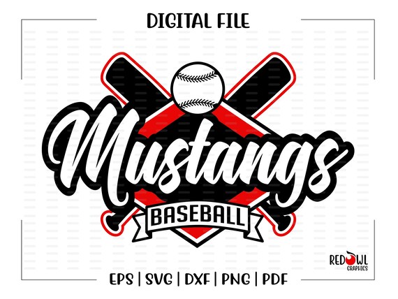 Mustang Baseball Svg Baseball Svg Mustang Mustangs - Etsy