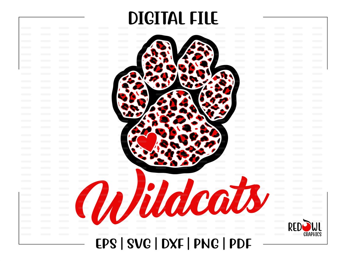 Wildcat Svg Wildcats Svg Wildcat Wildcats Mascot School | Etsy