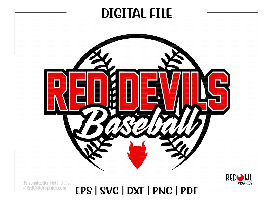 Baseball Svg, Red Devil Baseball Svg, Red Devil, Devils, Baseball ...