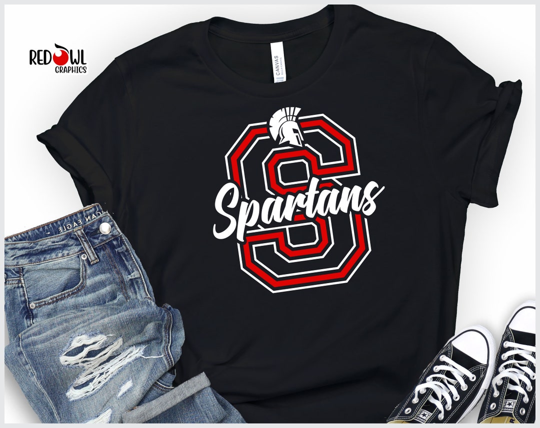 Personalized Spartans T-shirt, Customized, Spartan, T-shirt, Football ...