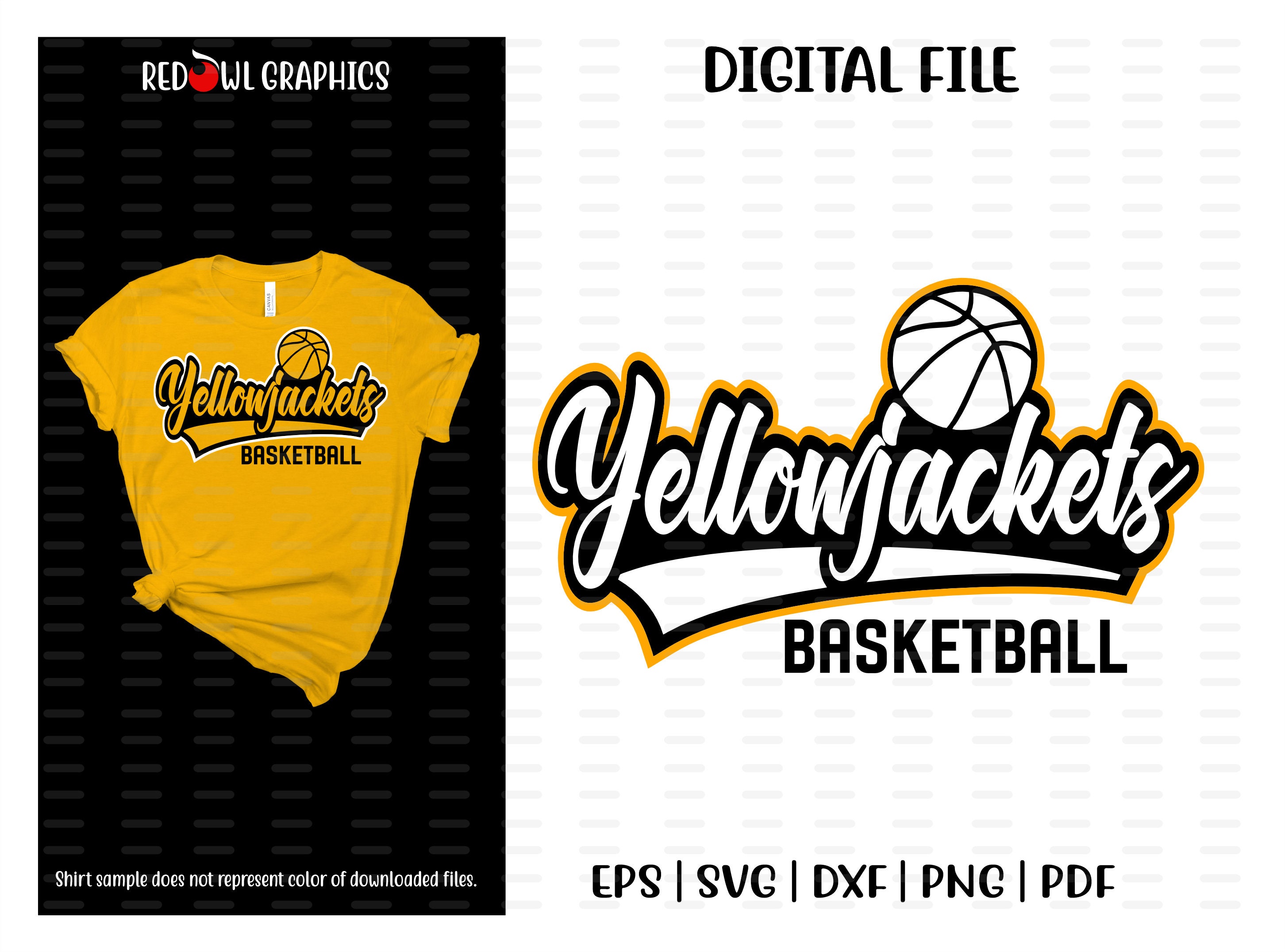 Basketball Svg Yellowjacket Basketball Yellowjacket - Etsy