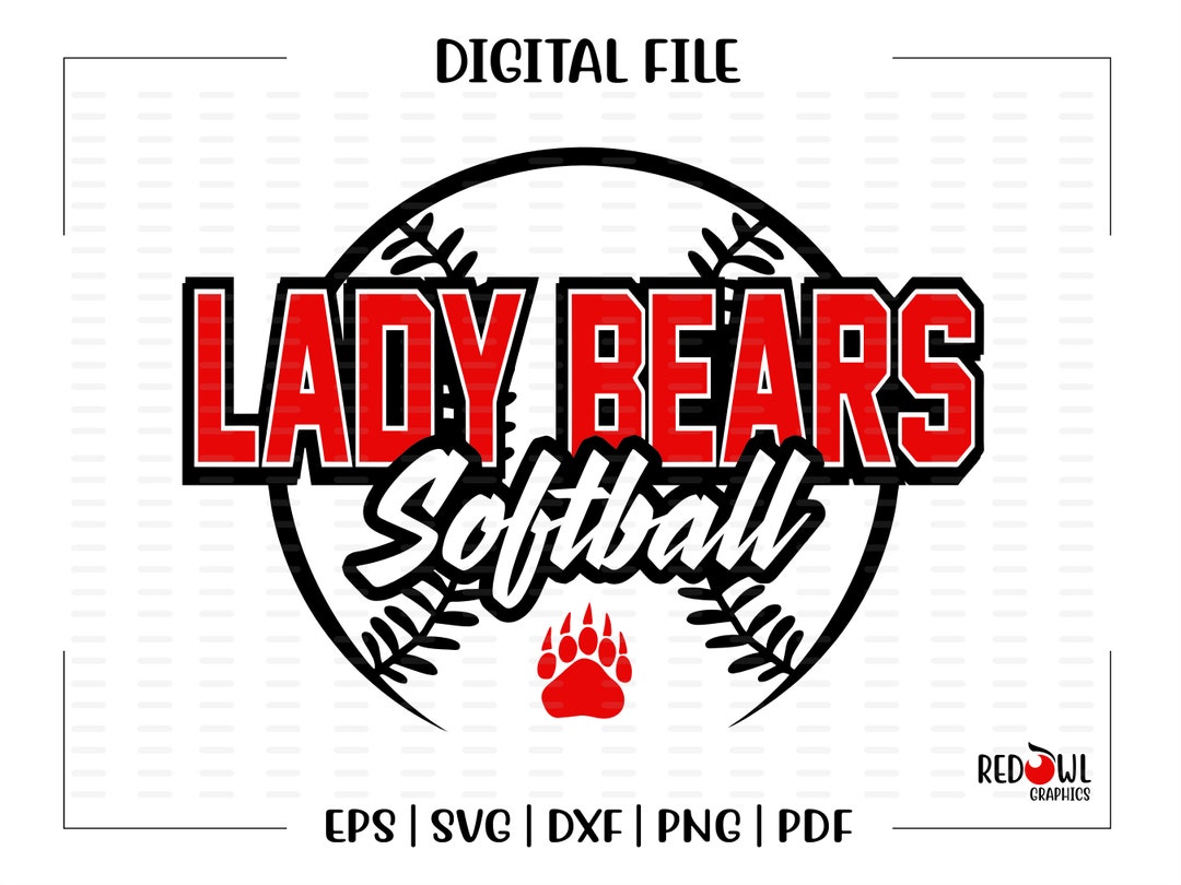 Softball Svg, Bear Softball Svg, Bear, Bears, Softball, Svg, Dxf, Eps ...