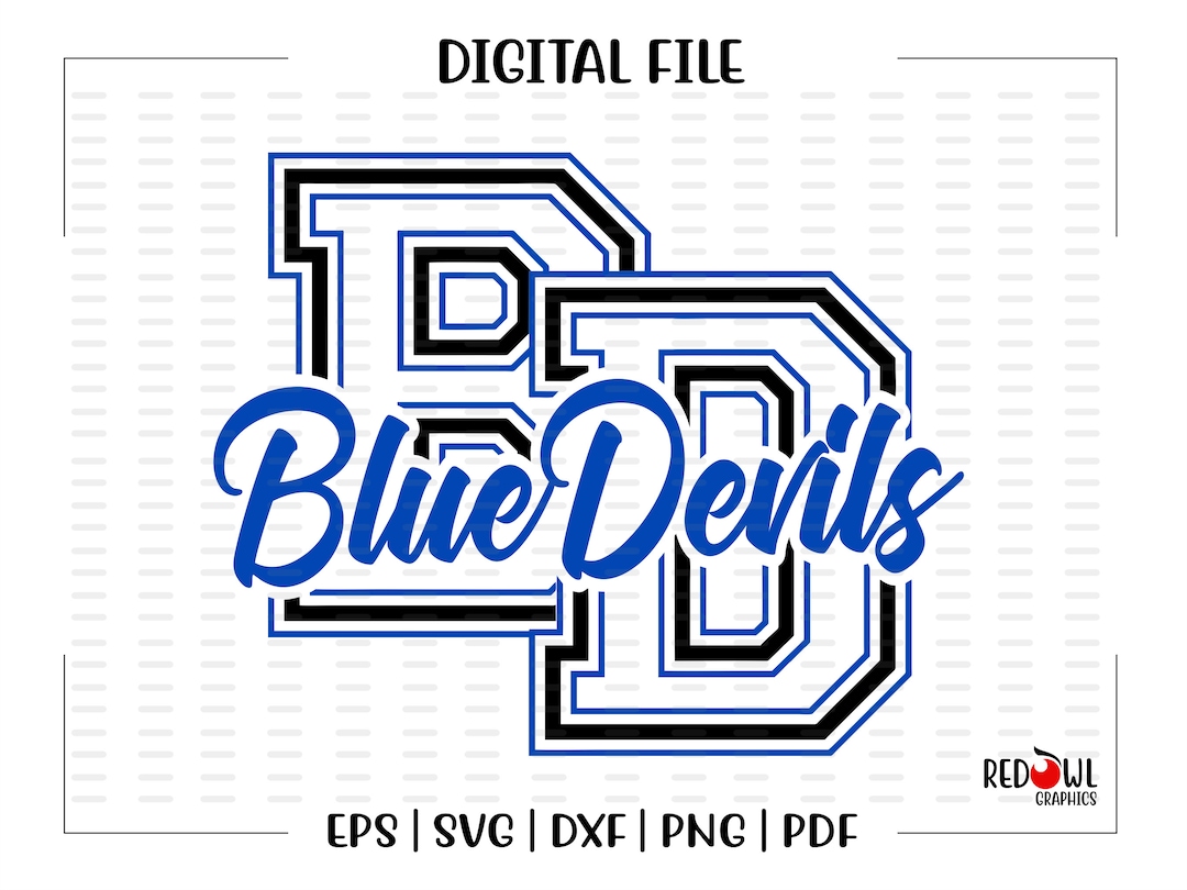Blue Devil Svg, Devils Svg, Blue Devil, Blue Devils, Devil, Svg, Dxf ...