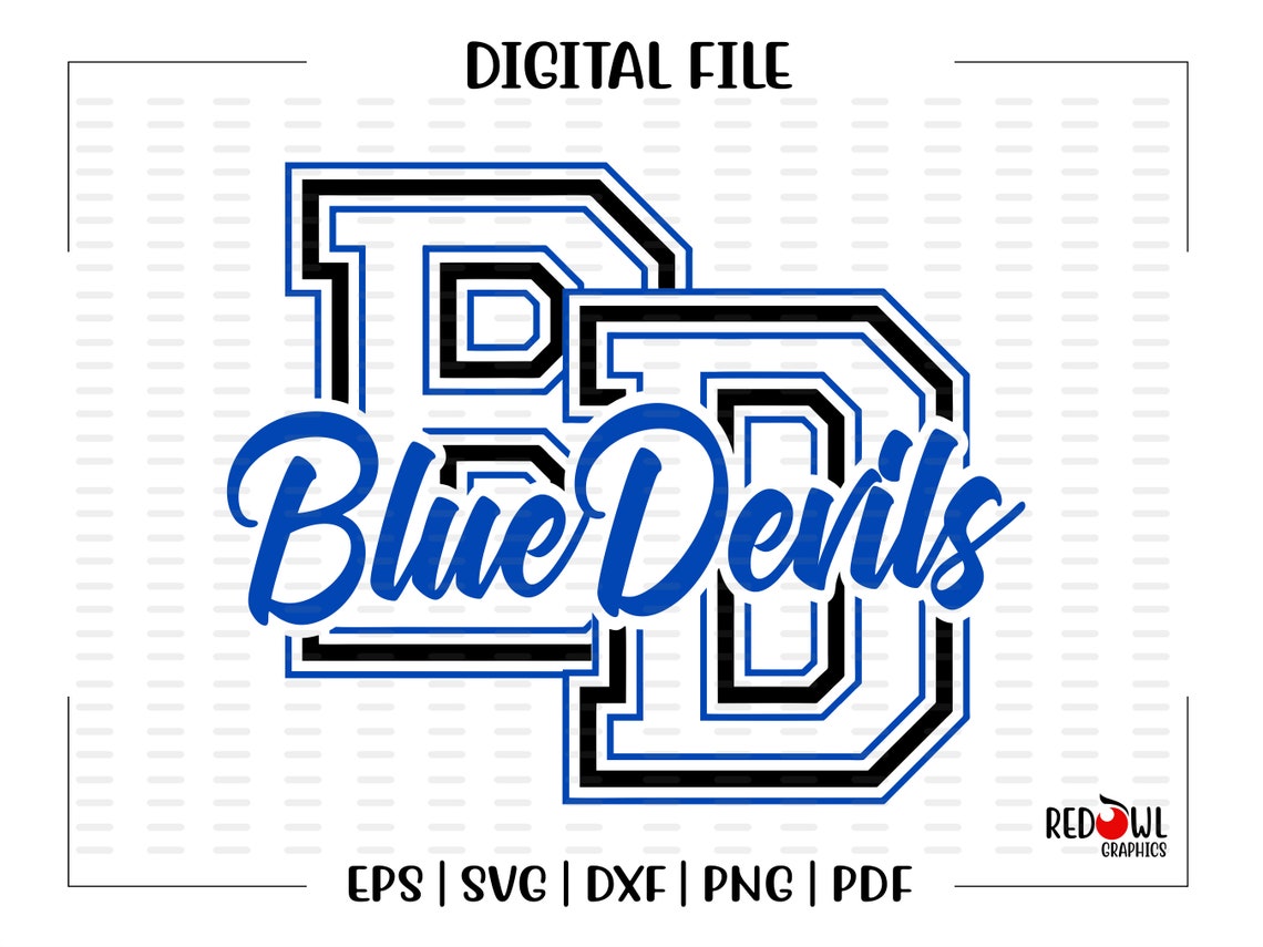 Blue Devil Svg Devils Svg Blue Devil Blue Devils Devil - Etsy