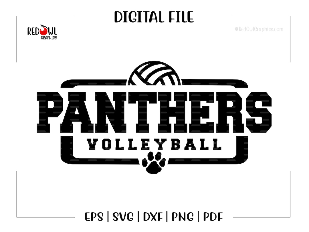 Volleyball Svg, Panther Volleyball Svg, Panther, Panthers, Volleyball ...