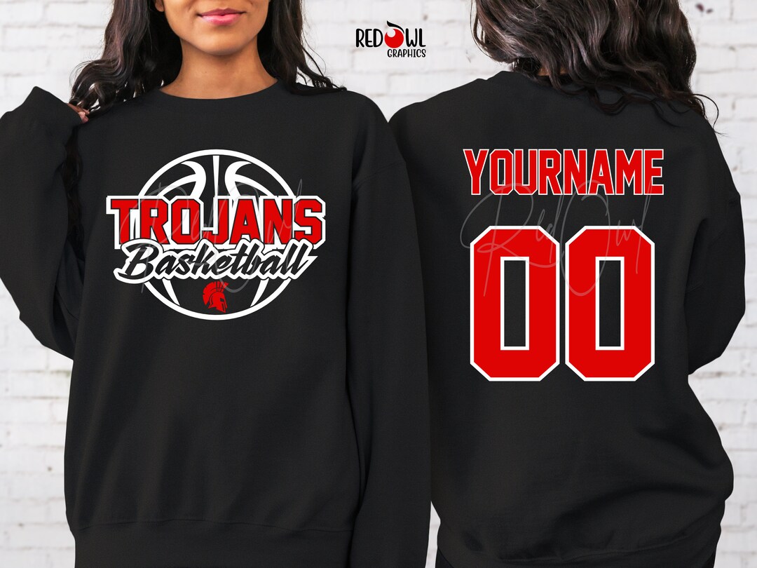 Basketball Shirt, Trojan Shirt, Trojan, Basketball, T-shirt, Sweatshirt ...