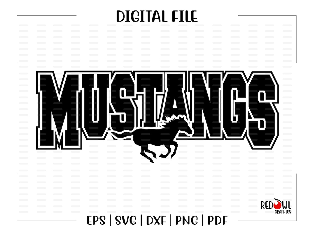 Mustangs Svg, Mustang Svg, Mustang, Mustangs, Clipart, Vector, Team ...
