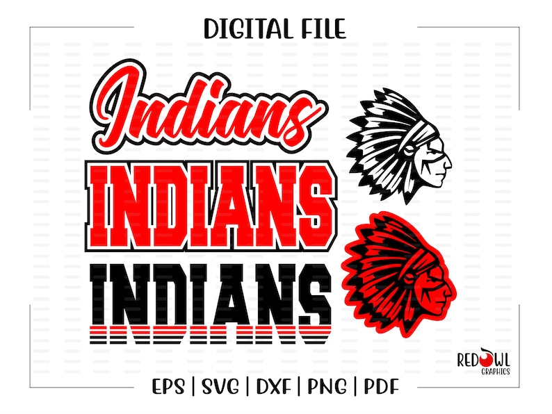 Indian Svg Indians Svg Indian Indians Clipart Mascot | Etsy