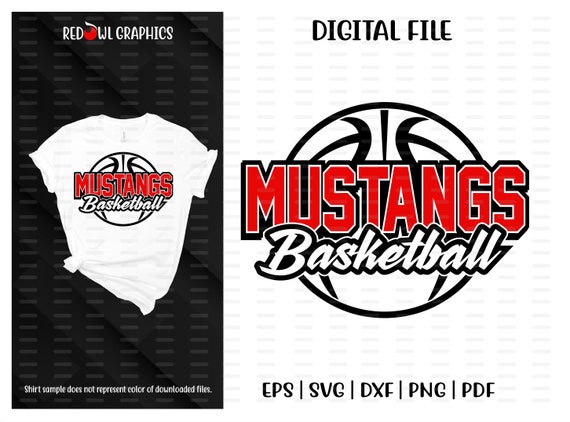 Logotipo De Baloncesto Mustang Mustang Basketball Logo Etsy España