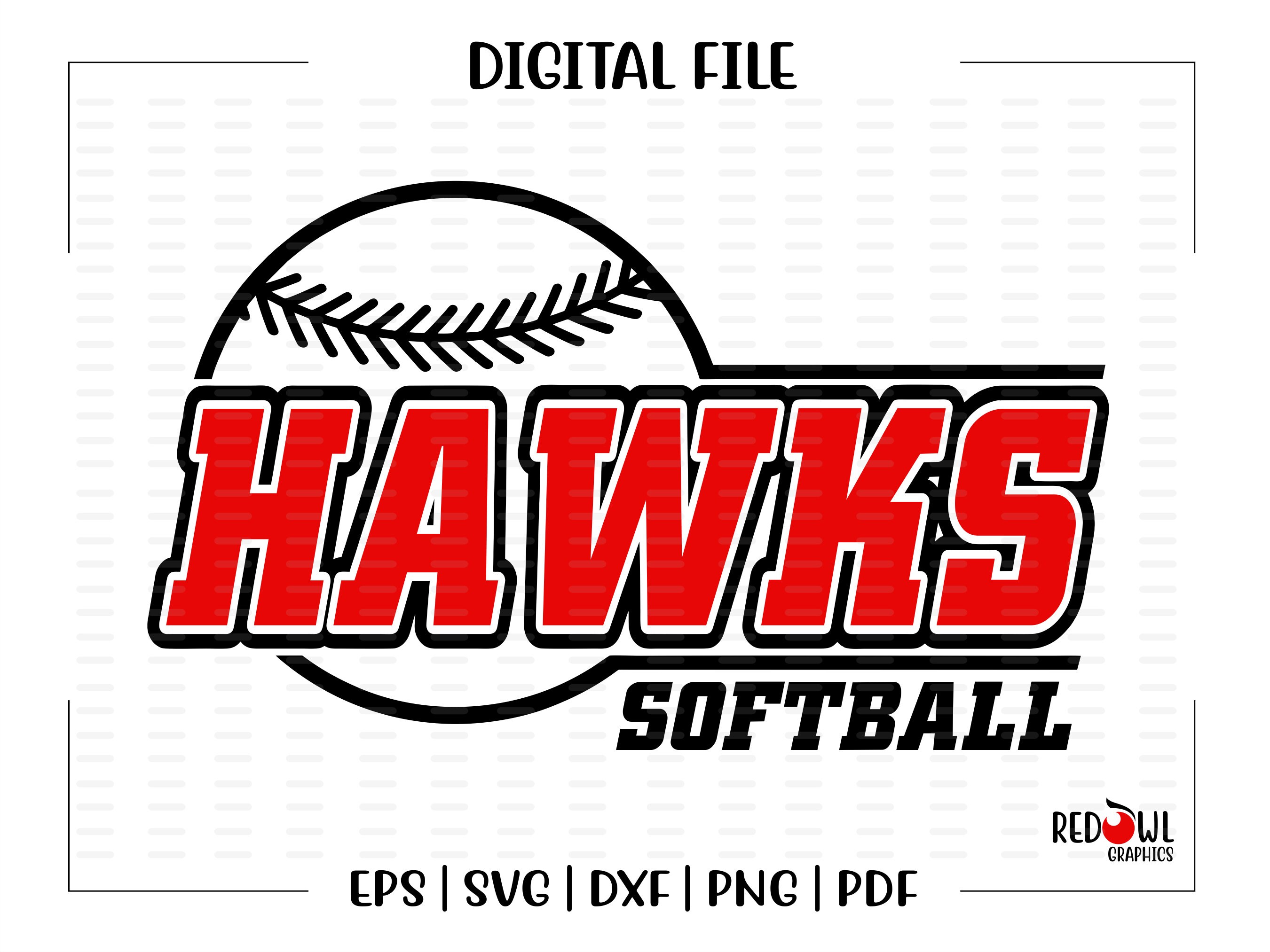 Softball svg Hawk Softball svg Hawk Hawks Softball svg - Etsy France