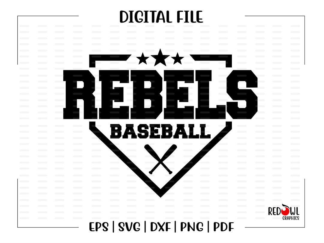 Baseball Svg Rebel Baseball Svg Rebel Rebels Baseball - Etsy