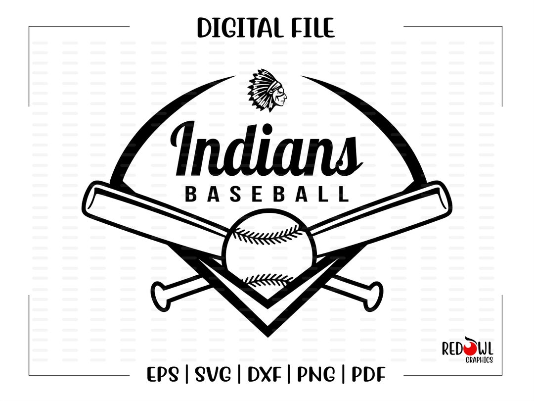 Baseball Svg, Indian Baseball Svg, Indian, Indians, Baseball, Svg, Dxf ...
