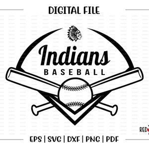 Baseball Svg, Indian Baseball Svg, Indian, Indians, Baseball, Svg, Dxf ...