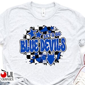 Blue Devil Shirt, Blue Devils T-shirt, Leopard, Cheetah, T-shirt ...