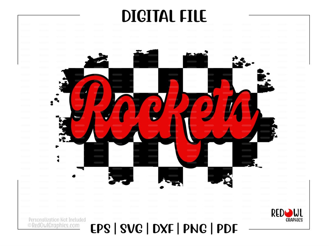 Rocket Svg, Rockets Svg, Rocket, Rockets, Checker, Retro, Checkerboard ...
