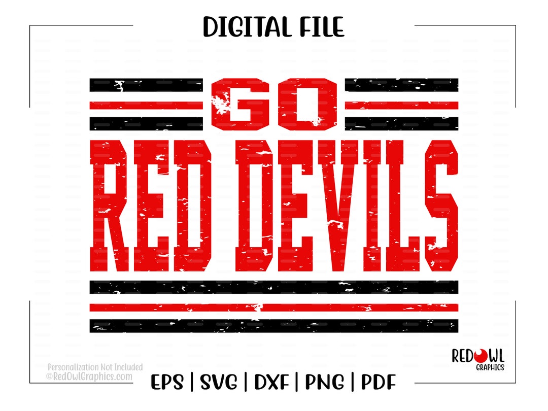 Red Devil Svg, Devils Svg, Red Devil, Red Devils,distressed, Devil, Svg ...
