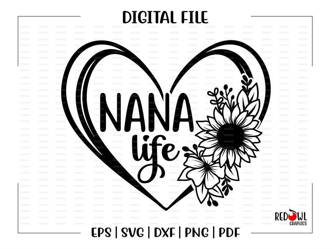 Nana Life Svg Nana Svg Nana Life Nana Love Grandma - Etsy Denmark