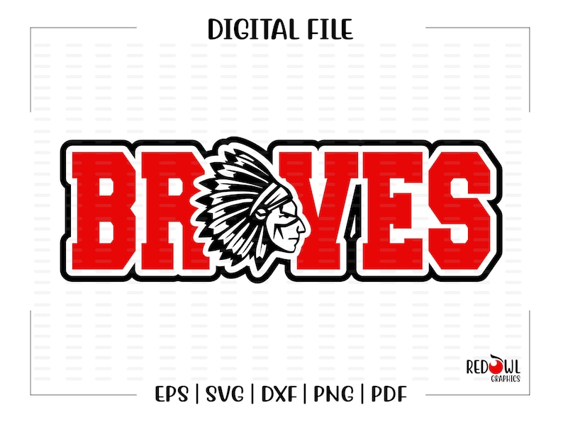 Braves Svg, Braves, Brave Svg, Brave, Clipart, Mascot, School, Svg, Dxf ...