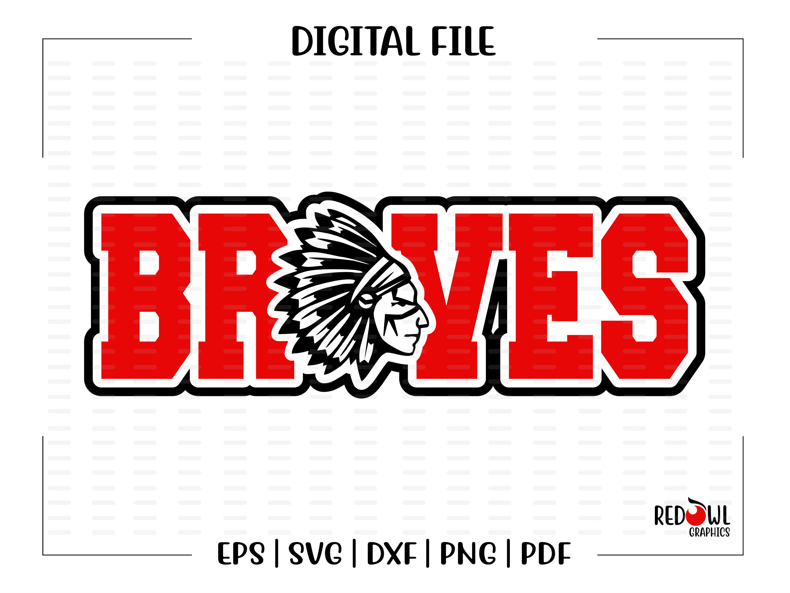 Braves Svg, Braves, Brave Svg, Brave, Clipart, Mascot, School, Svg, Dxf ...