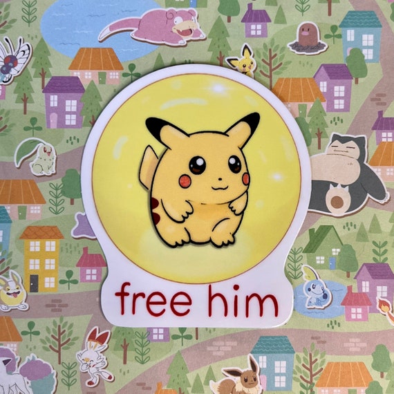 Free Him Vinyl Pika Sticker - Etsy