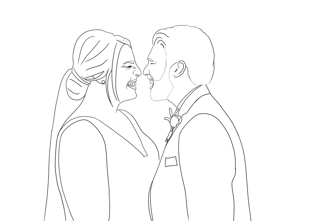 Custom Line Drawing Portrait - Etsy