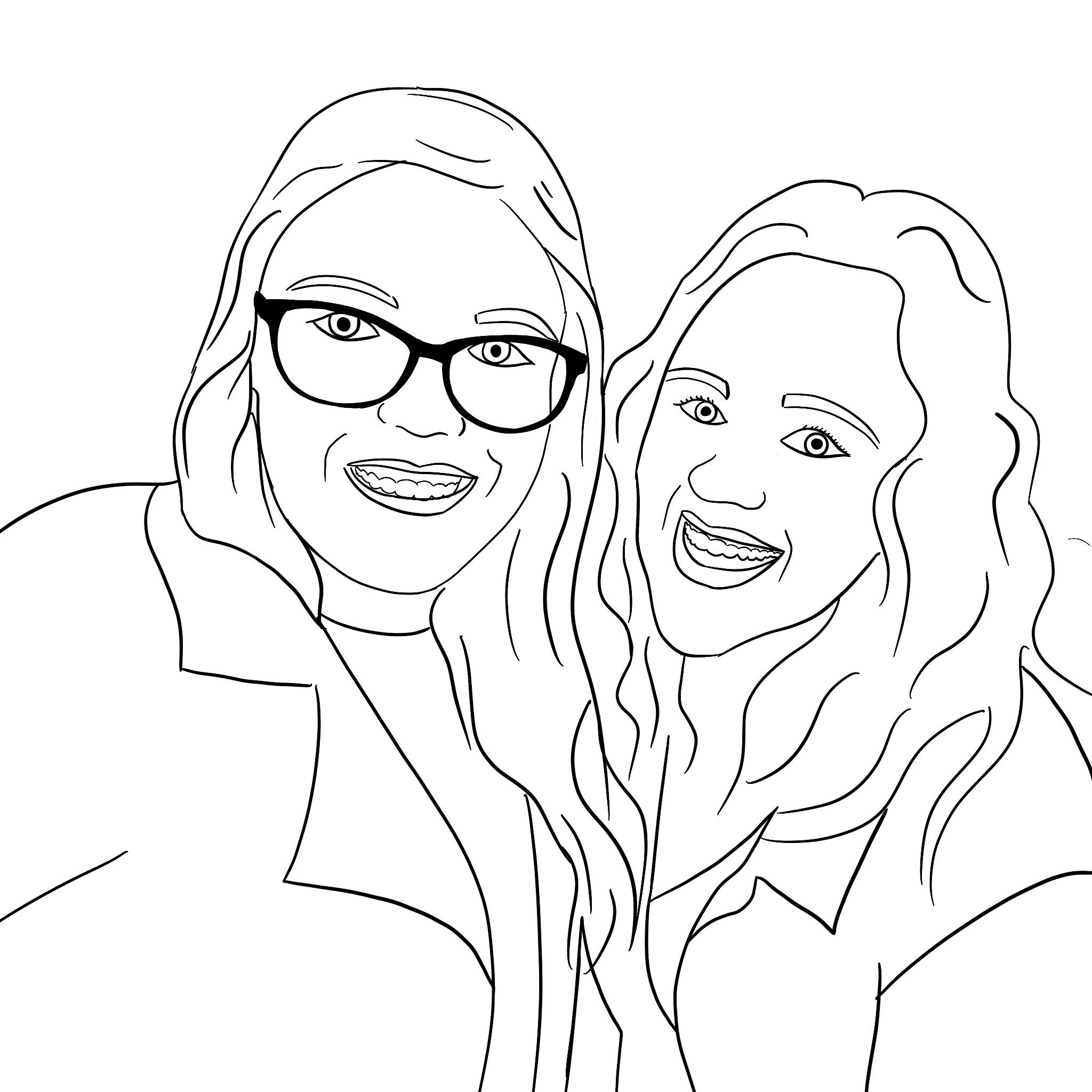 Custom Line Drawing Portrait - Etsy