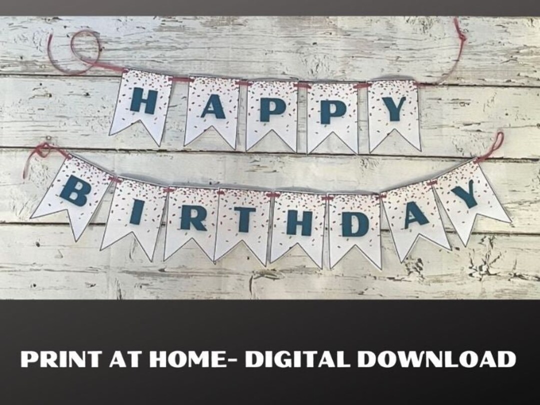 Happy Birthday Banner Printable, Classroom School or Home, Birthday ...