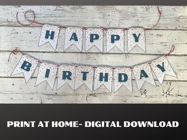 Happy Birthday Banner Printable, Classroom School or Home, Birthday ...