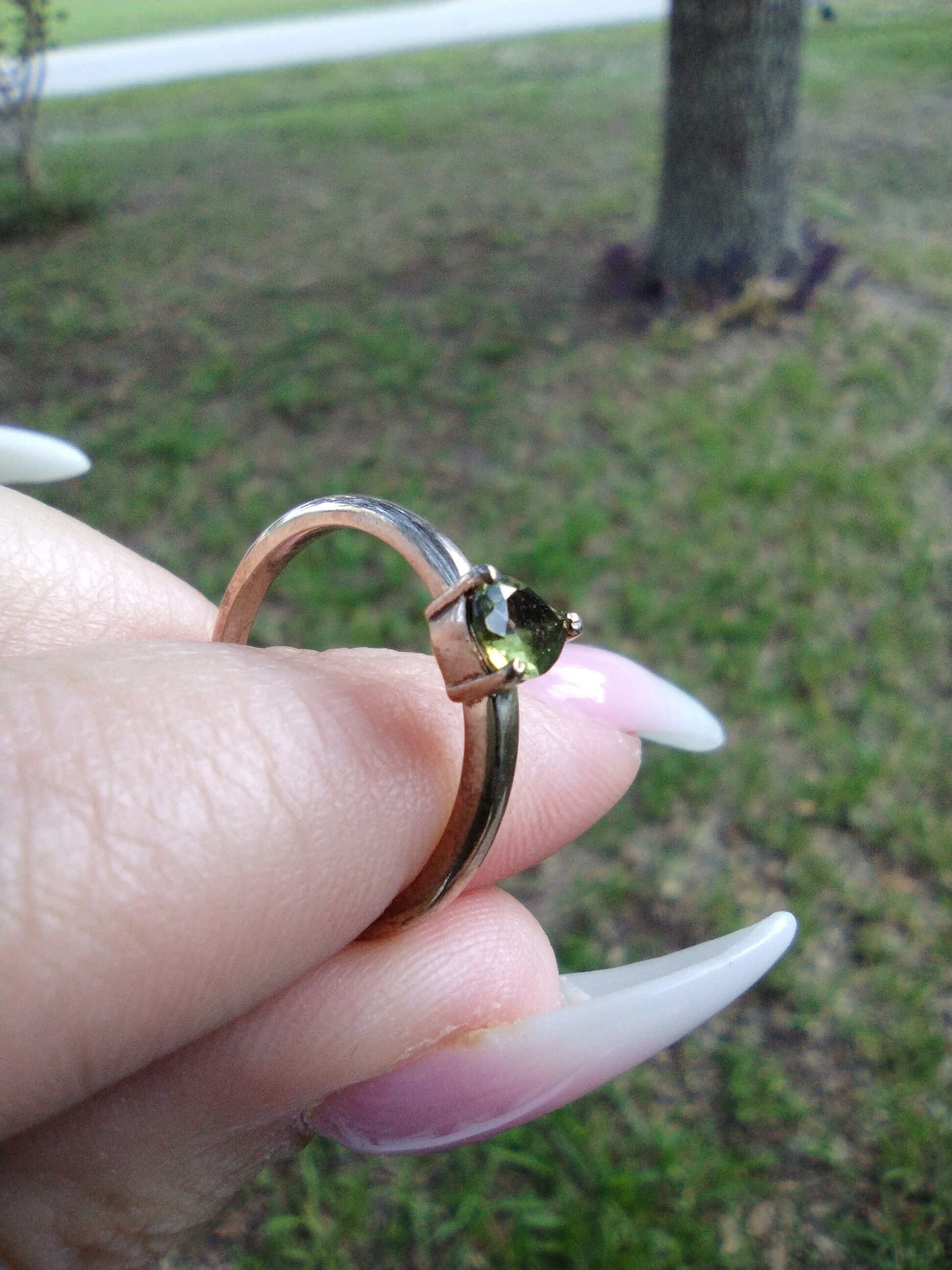 Authentic Moldavite Sterling Silver Ring Jewelry - Etsy