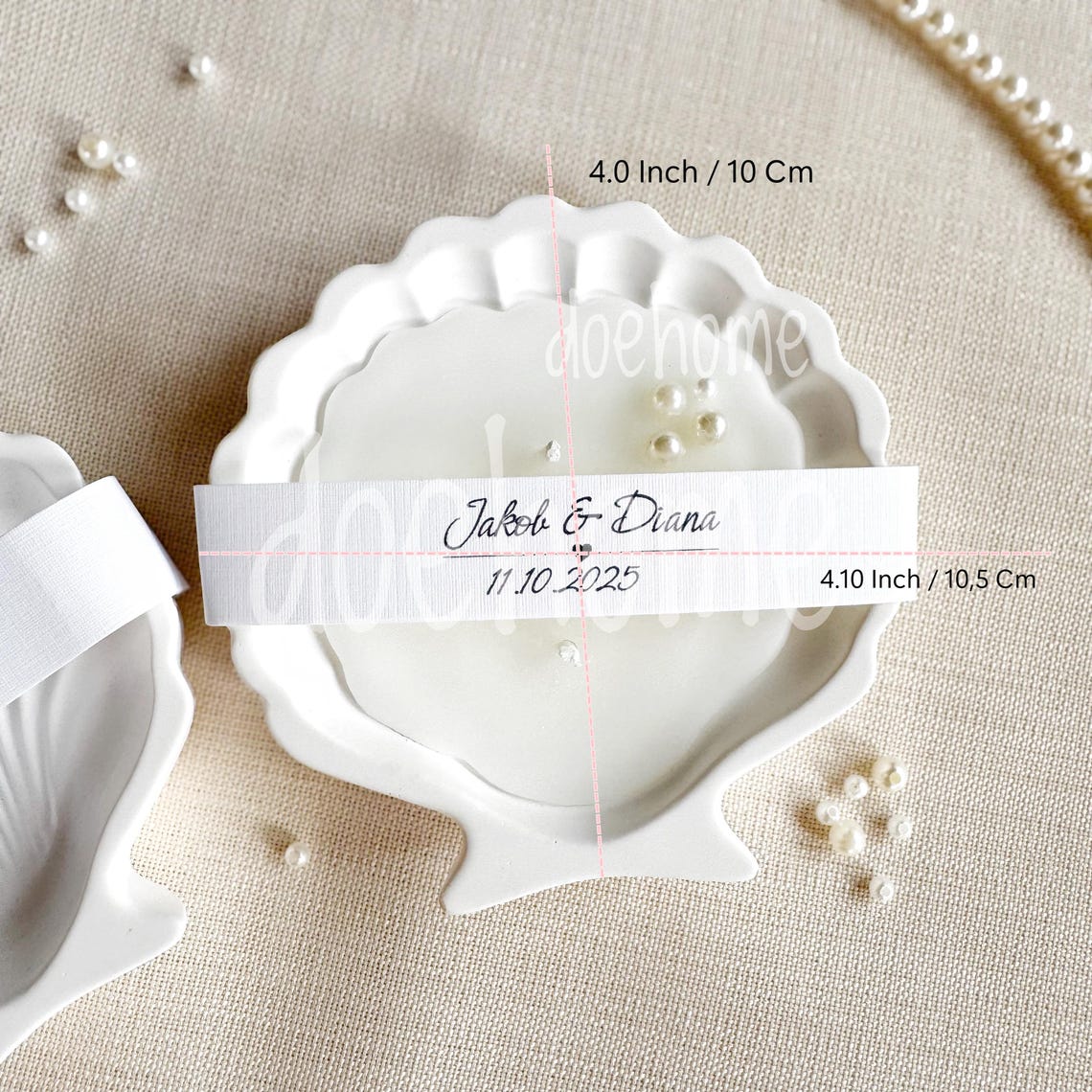 Handmade Ocean Theme Beach Wedding Pearl and Sea Shell Candle Favors ...