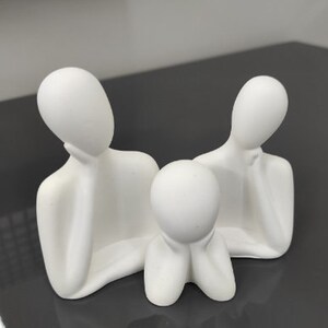 Family Sculpture Figurines , Decorative Family Statue of Three , New ...