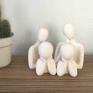 Family Sculpture Figurines , Decorative Family Statue of Three , New ...