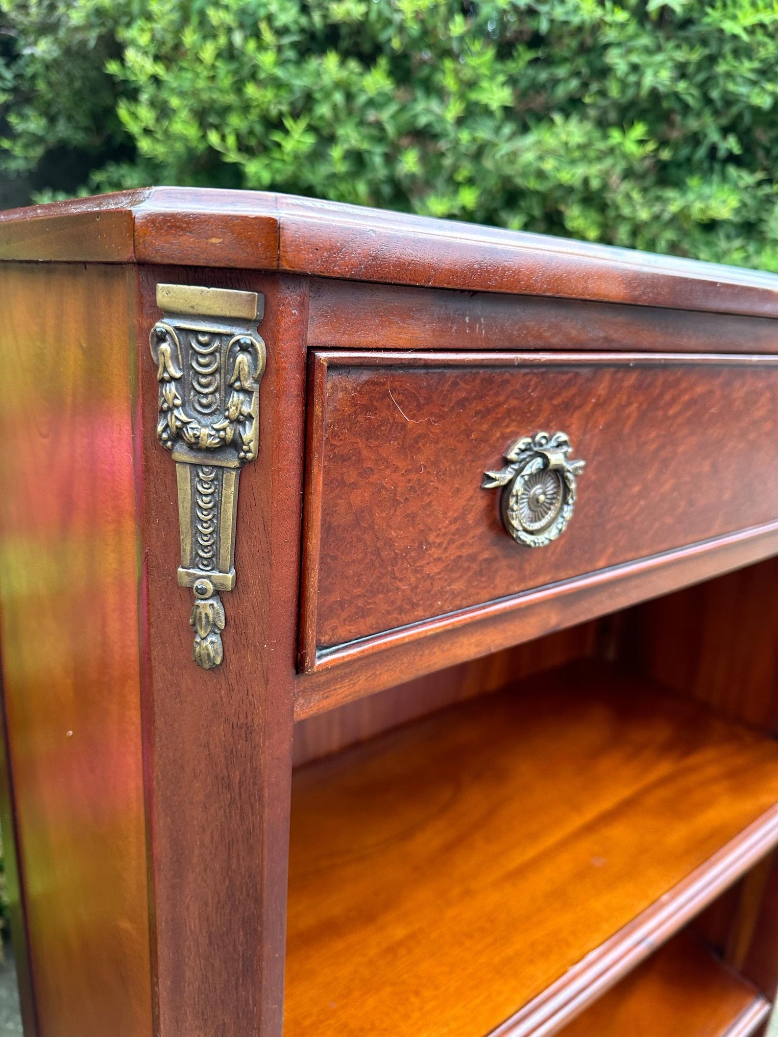 Antique Baroque Style Mahogany Bookcase With Drawer / FREE DELIVERY ...