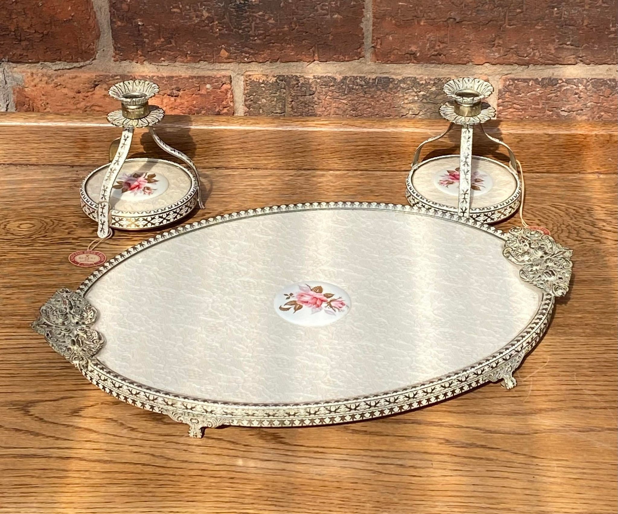 Antique Regent of London Dressing Table Set / Petitpoint Lace - Etsy ...