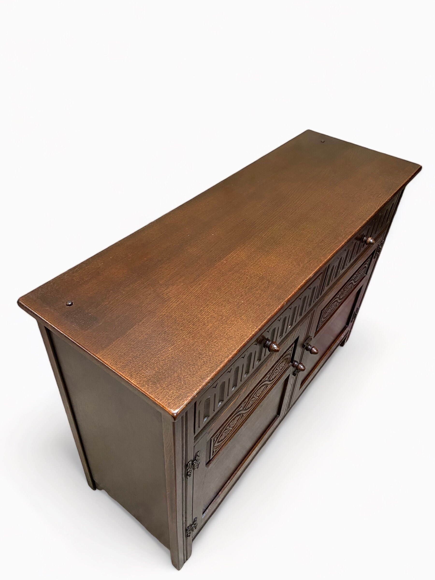 Vintage Jaycee Furniture Carved Sideboard / Made in England 1950s ...