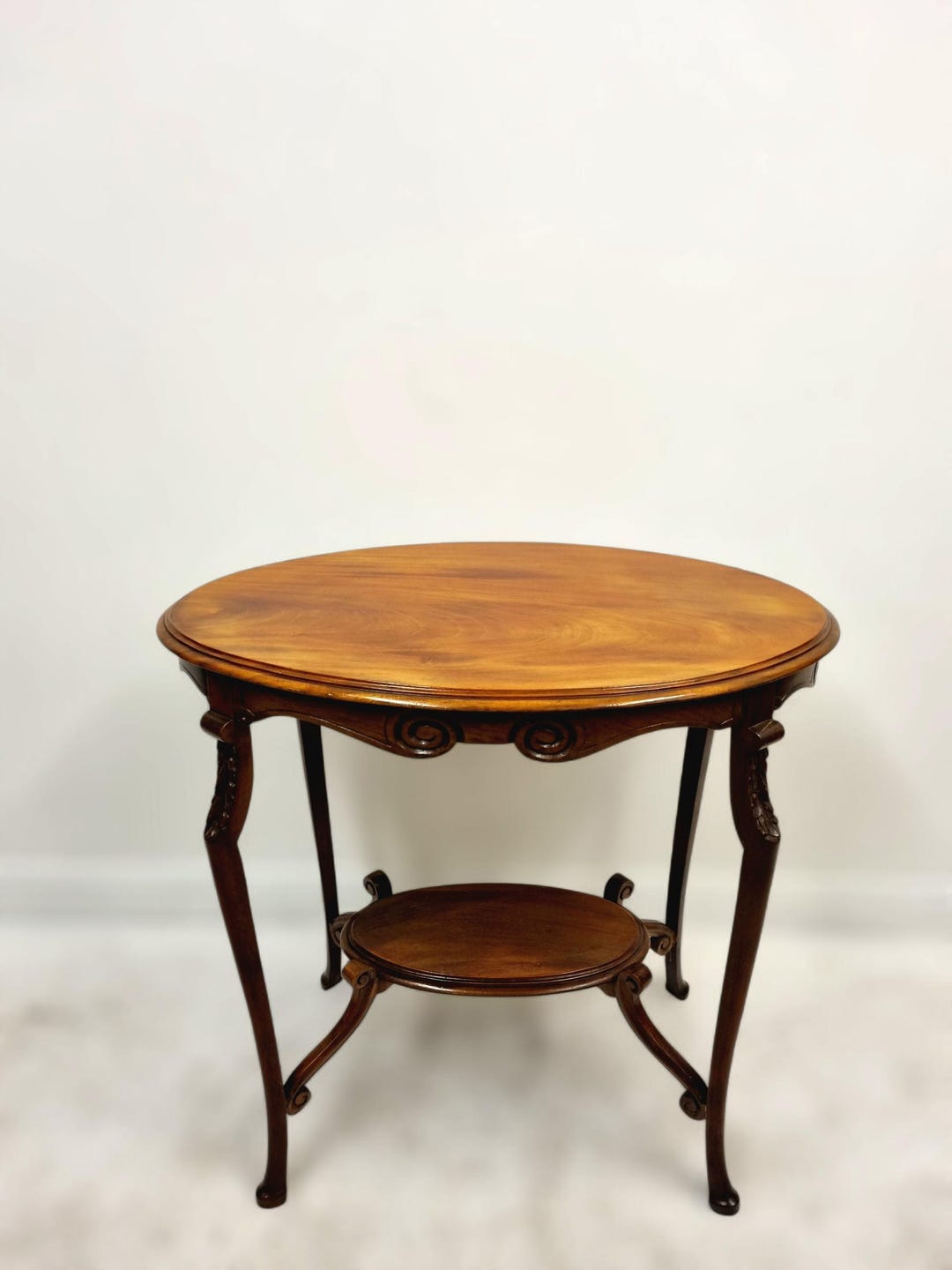 Antique Edwardian Mahogany Two-tier Occasional Table / Servants Wooden ...