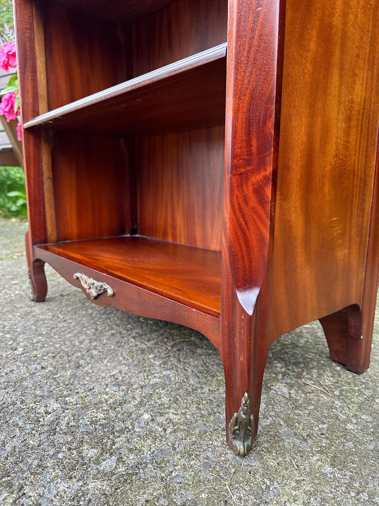 Antique Baroque Style Mahogany Bookcase With Drawer / FREE DELIVERY ...