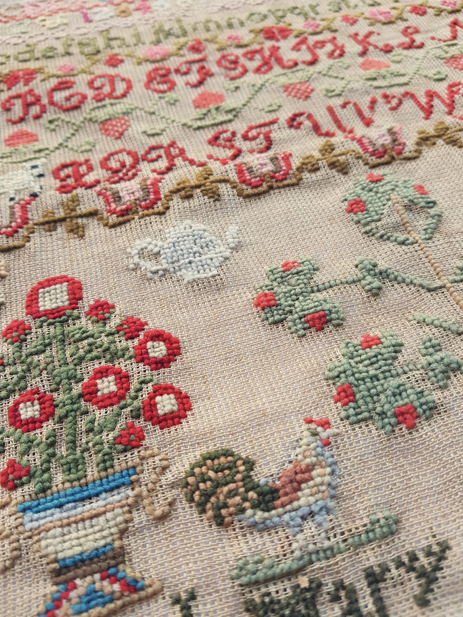 Hannah Mary Schofield, 1867, a Pdf Reproduction Sampler Cross Stitch ...