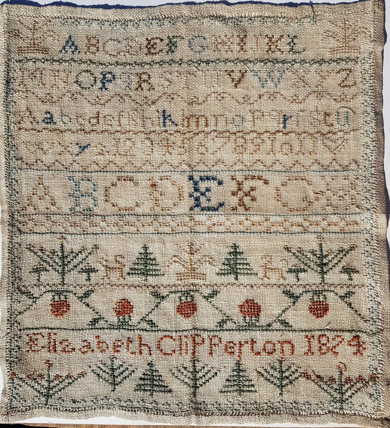 Elizabeth Clipperton 1824 - Norfolk Reproduction Sampler Pdf Cross ...