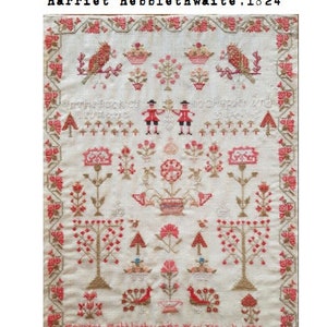 Harriet Hebblethwaite - 1824 Yorkshire Reproduction Sampler Pdf Cross ...