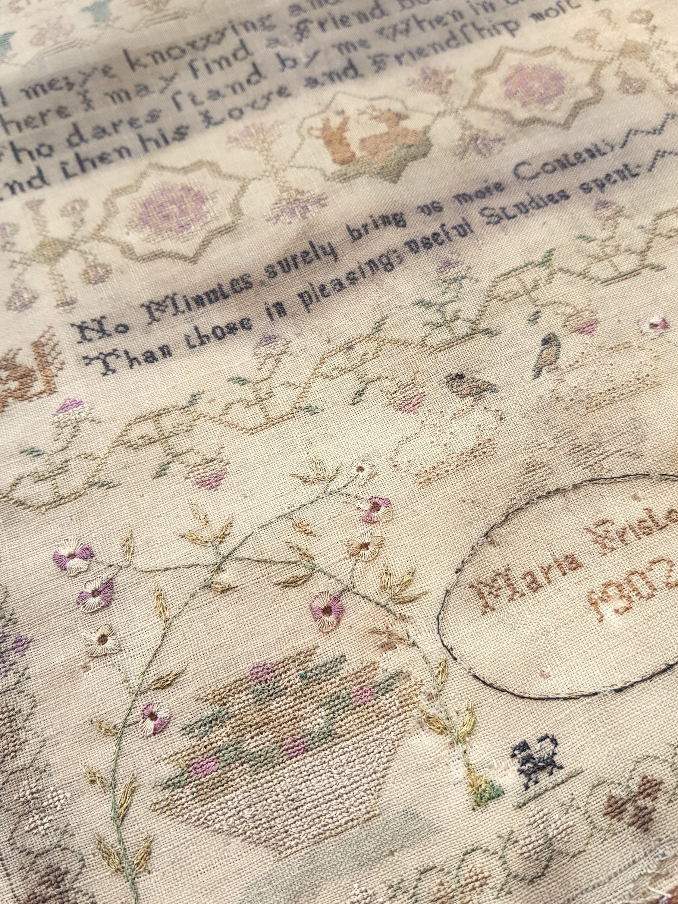 Maria Friston, 1802, a Norfolk Sampler. A Pdf Cross Stitch Reproduction ...