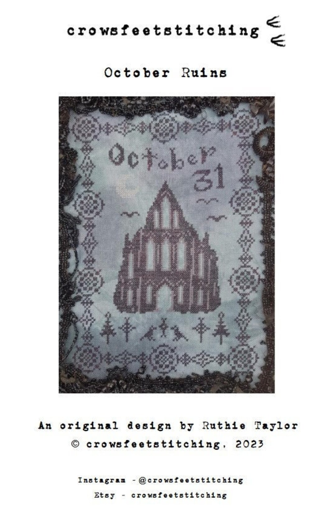 October Ruins - Halloween Cross Stitch Pdf Pattern - Etsy