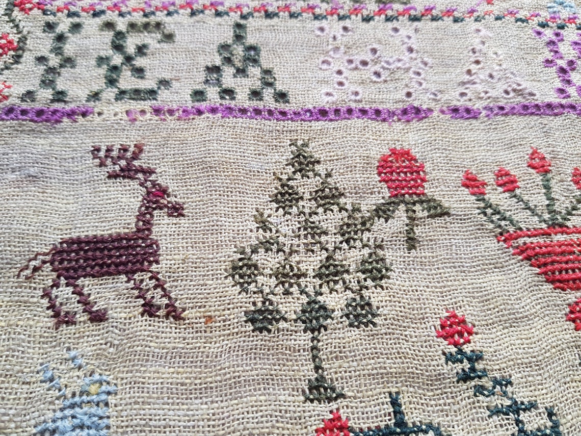 Christian Duguid 1844/1845 Scottish Reproduction Sampler Pdf - Etsy