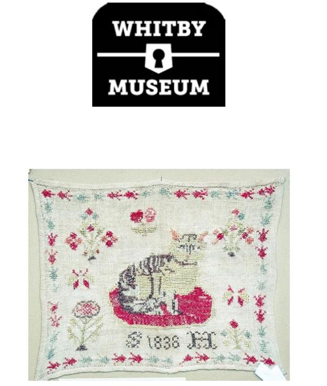 Whitby Museum Fundraiser - S H Cat 1838 Sampler Cross Stitch Pattern ...