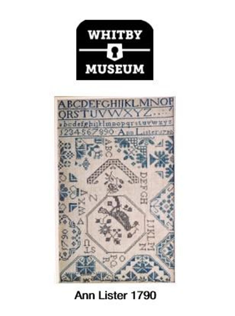Whitby Museum Fundraiser - Ann Lister 1790 Pdf Cross Stitch Sampler - Etsy