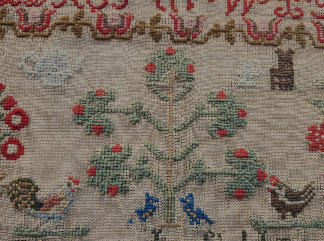 Hannah Mary Schofield, 1867, a Pdf Reproduction Sampler Cross Stitch ...