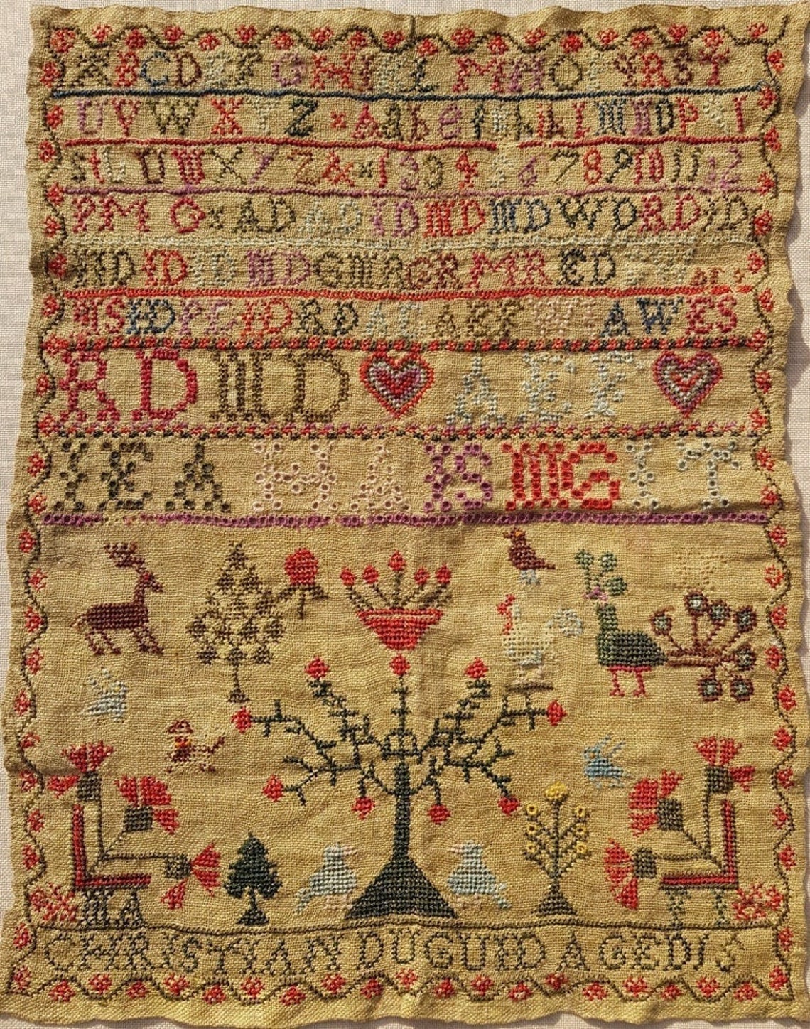 Christian Duguid 1844/1845 - Scottish Reproduction Sampler Pdf Cross ...