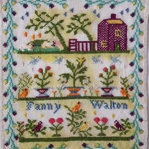 Fanny Walton - Reproduction Sampler Chart - Pdf Cross Stitch Pattern - Etsy